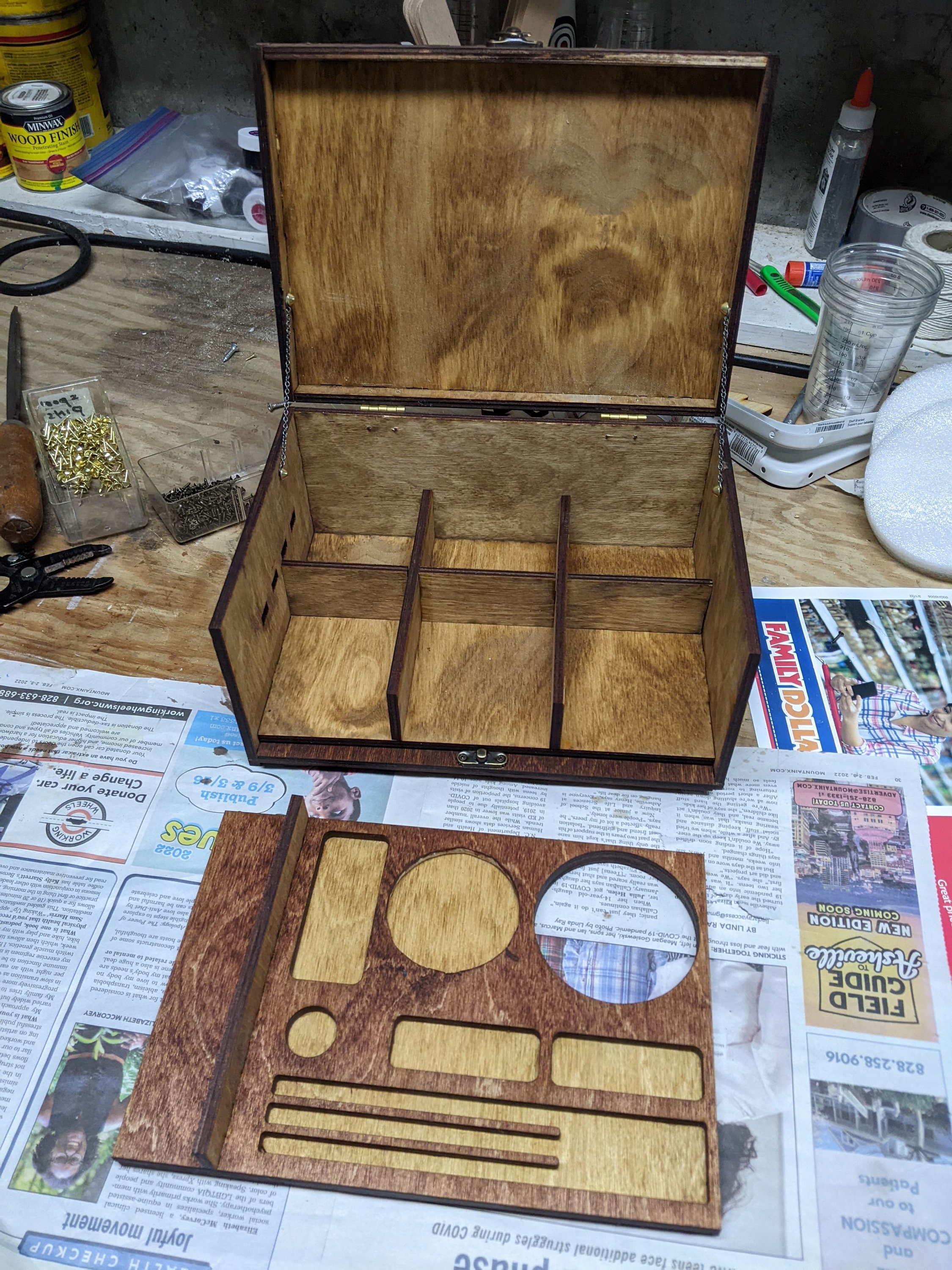 Stash Box Wooden Handmade Stained Custom Gift Keepsake Jewelry - Etsy