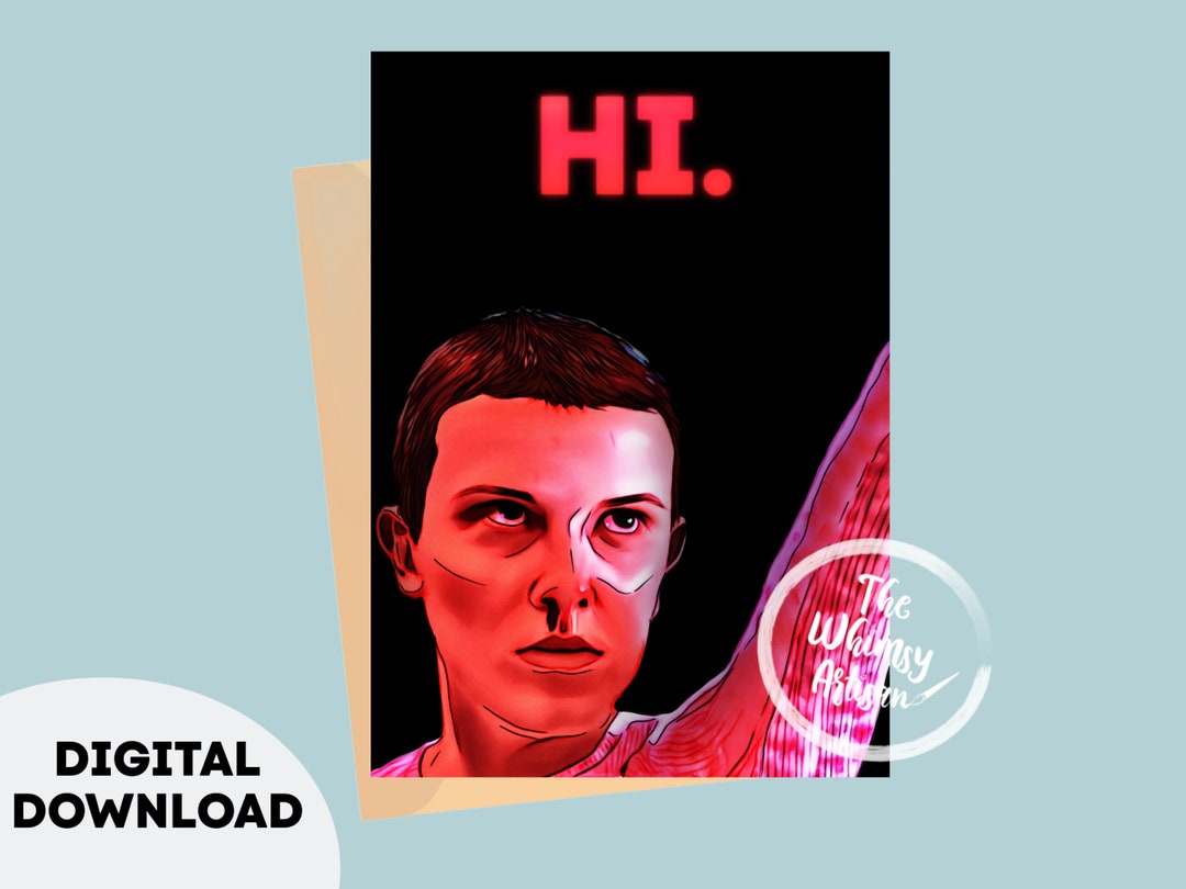 Stranger Things Eleven, Stranger Things Card, Digital Download ...