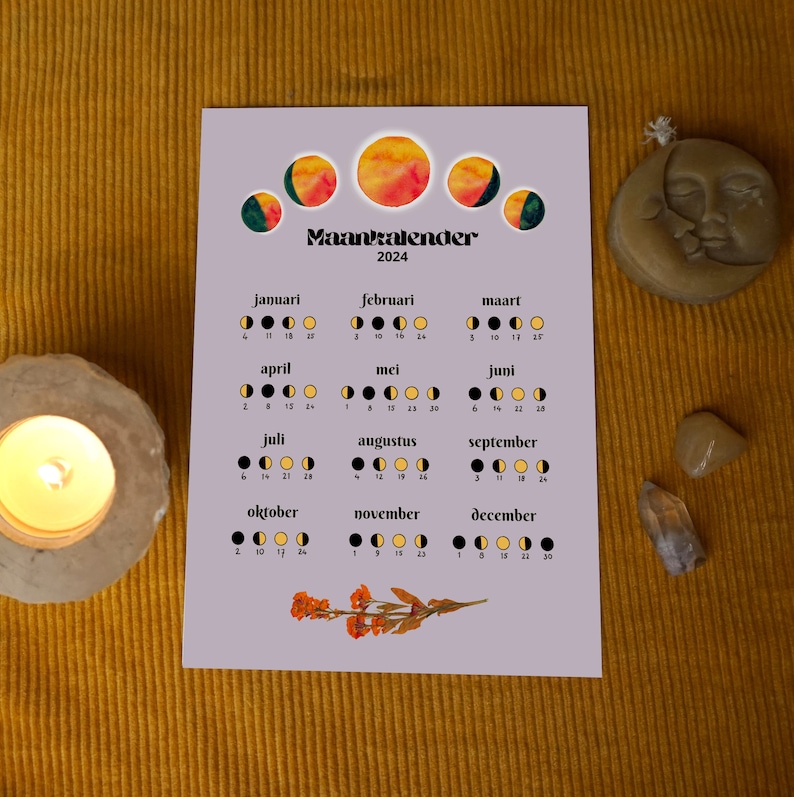 Lunar Calendar 2024 - Etsy