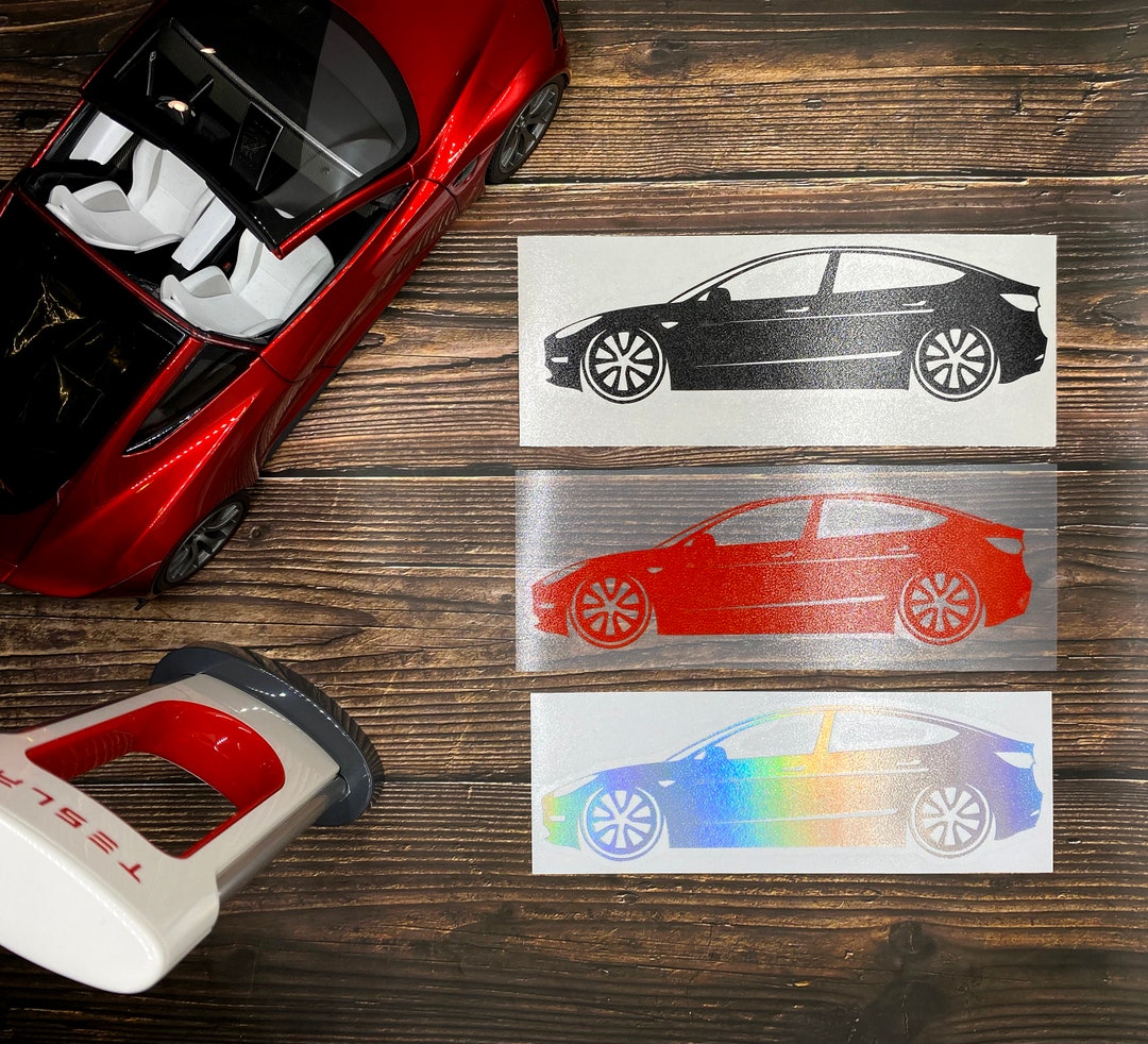 Tesla Model 3 Vinyl Decal - Free Shipping - Etsy