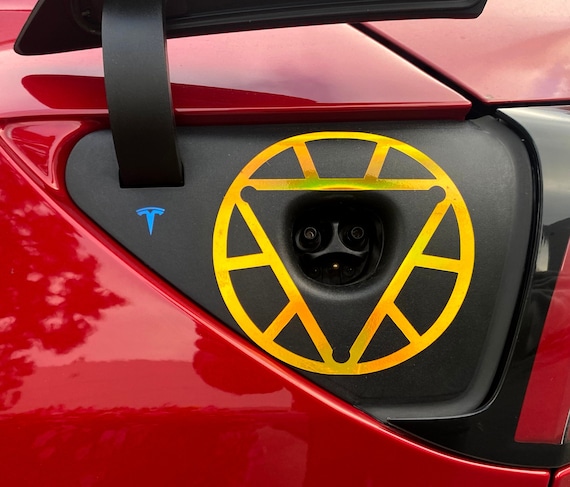 Tesla Model 3 Y Iron Man Arc Reactor Marvel Charge Port Holo | Etsy