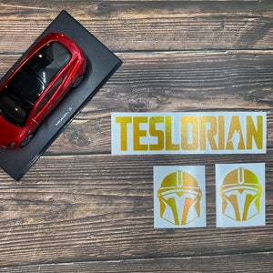 Teslorian Tesla Mandalorian Mando Star Wars Model 3 Y Charge Port Holo ...