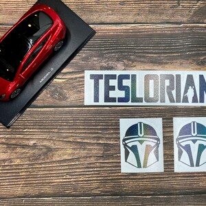 Teslorian Tesla Mandalorian Mando Star Wars Model 3 Y Charge Port Holo ...