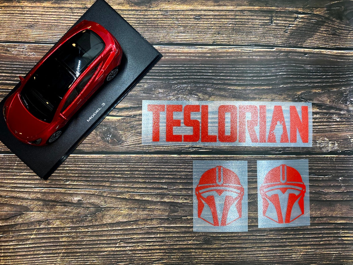 Teslorian Tesla Mandalorian Mando Star Wars Model 3 Y Charge Port Holo ...