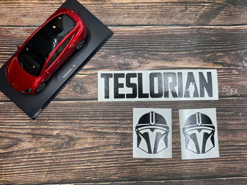 Teslorian Tesla Mandalorian Mando Star Wars Model 3 Y Charge Port Holo ...