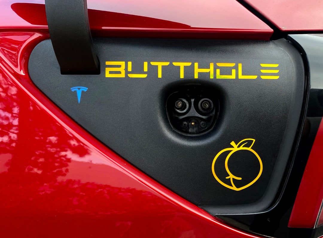 Tesla Model 3 Y Easter Egg Open Butthole Peach Butt Hole Charge Port ...