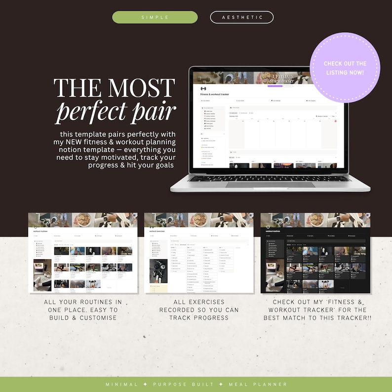 Notion Meal Planner Template | 2026 Recipe Tracker & Grocery List ...