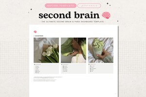 Notion Second Brain Template, Notion Dashboard, Notion Template 2023, Notion Planner, Notion All ...