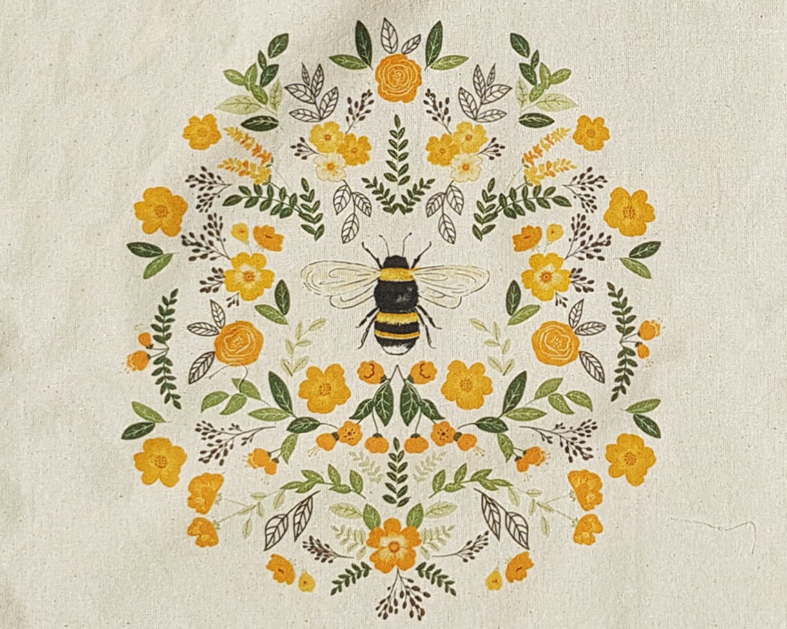 Bee Embroidery Kit / Tote Bag / Beehive / Gift | Etsy