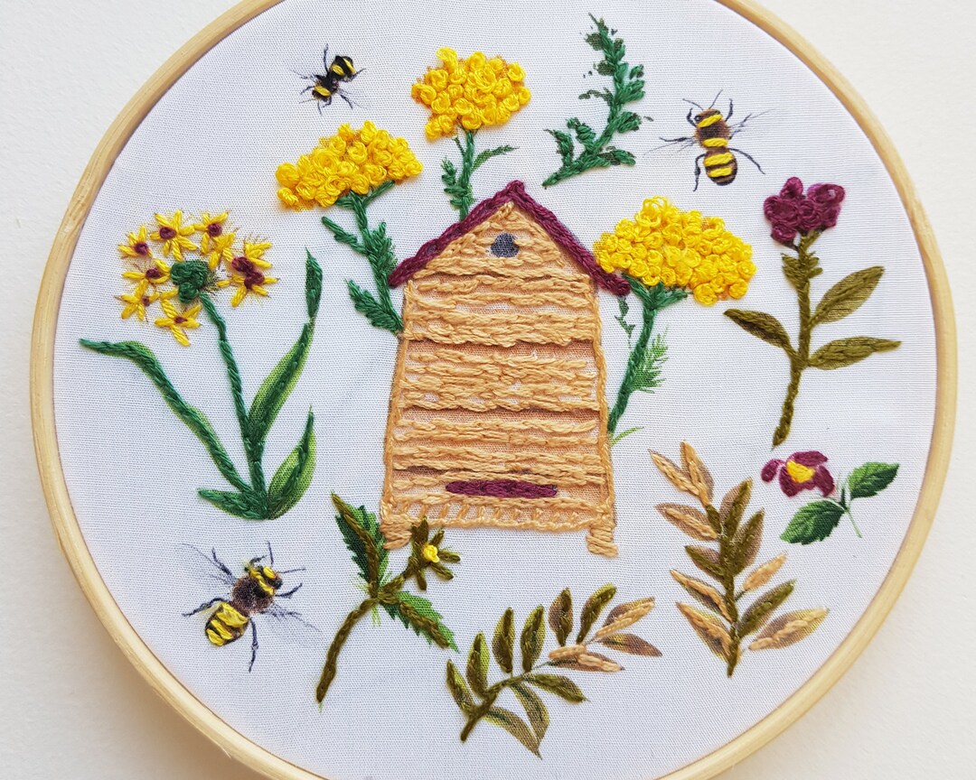 Beehive Embroidery Kit / Beehive Panel / Sewing / Embroidery - Etsy Ireland