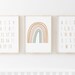 Rainbow Alphabet and Numbers Gender Neutral Baby Prints | Set of 3 ...