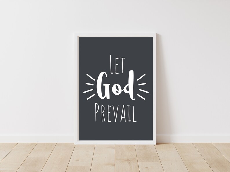 Let God Prevail Sign 2 Colors Digital Print Printable | Etsy