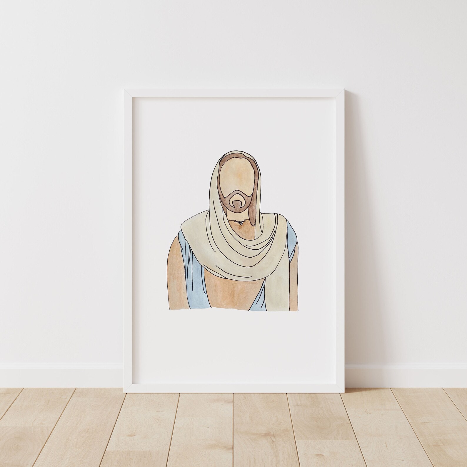 Jesus Christ Watercolor Portrait | Faceless | Digital Print | Printable ...