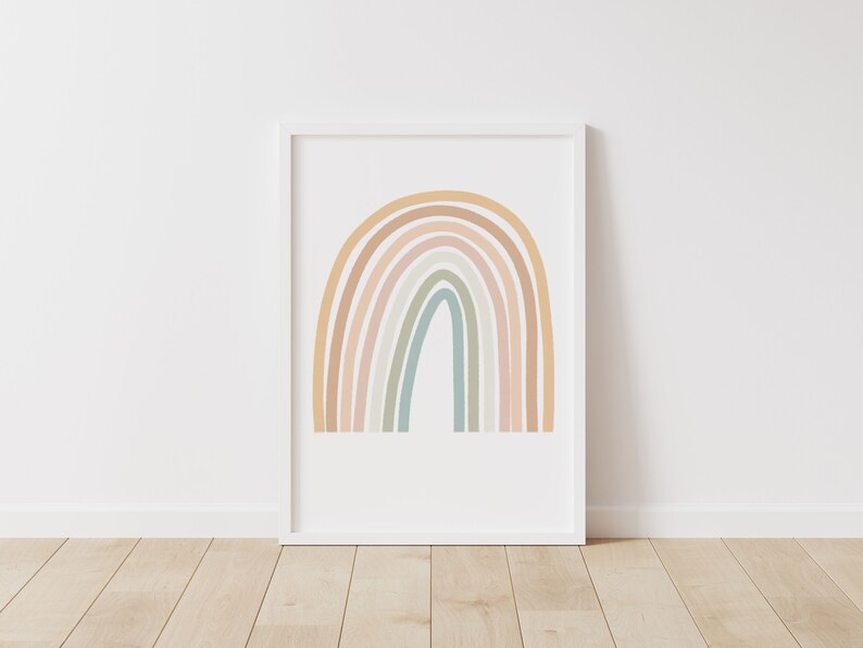 Rainbow Alphabet and Numbers Gender Neutral Baby Prints Set of 3 ...