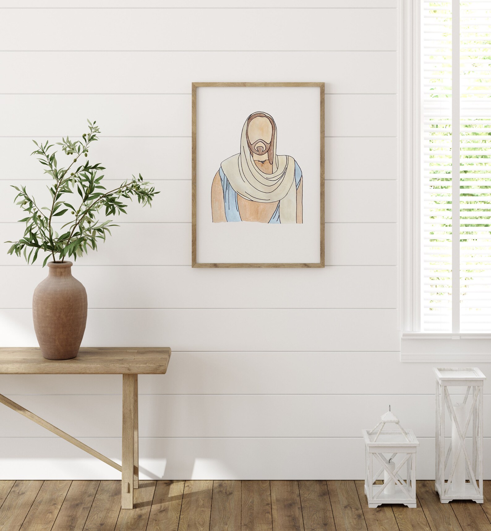Jesus Christ Watercolor Portrait | Faceless | Digital Print | Printable ...