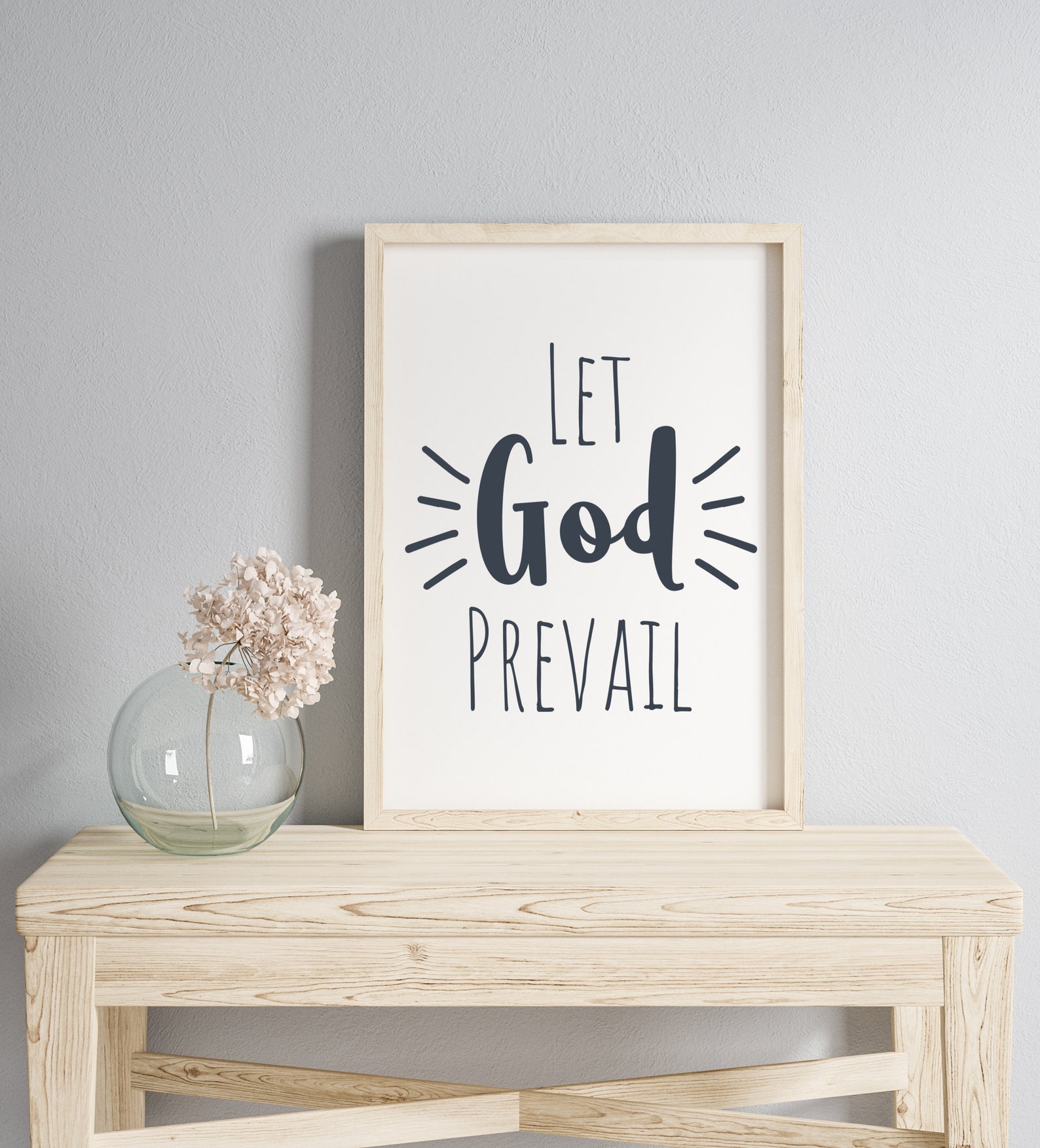 Let God Prevail Sign | 2 Colors | Digital Print | Printable | General ...