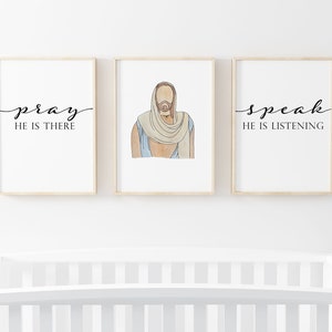 Pray He is There Speak He is Listening Digital Prints | Printable Wall ...