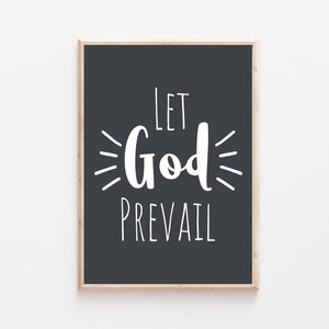 Let God Prevail Sign | 2 Colors | Digital Print | Printable | General ...