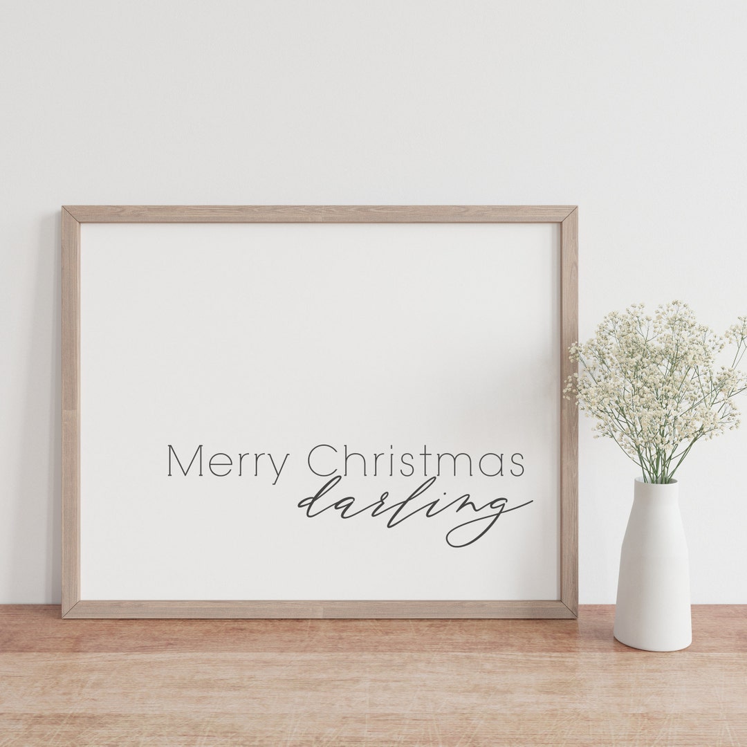 Merry Christmas Darling Sign | Digital Print | Christmas Decor | Home ...
