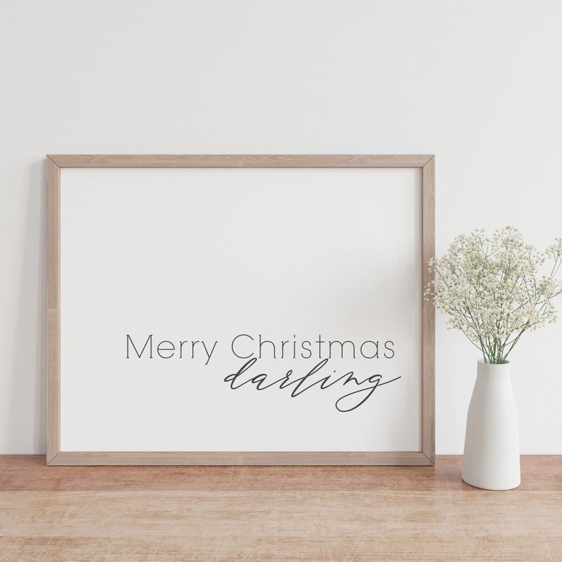 Merry Christmas Darling Sign | Digital Print | Christmas Decor | Home ...