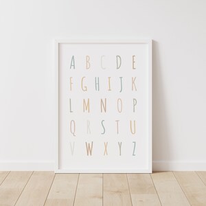 Rainbow Alphabet and Numbers Gender Neutral Baby Prints | Set of 3 ...