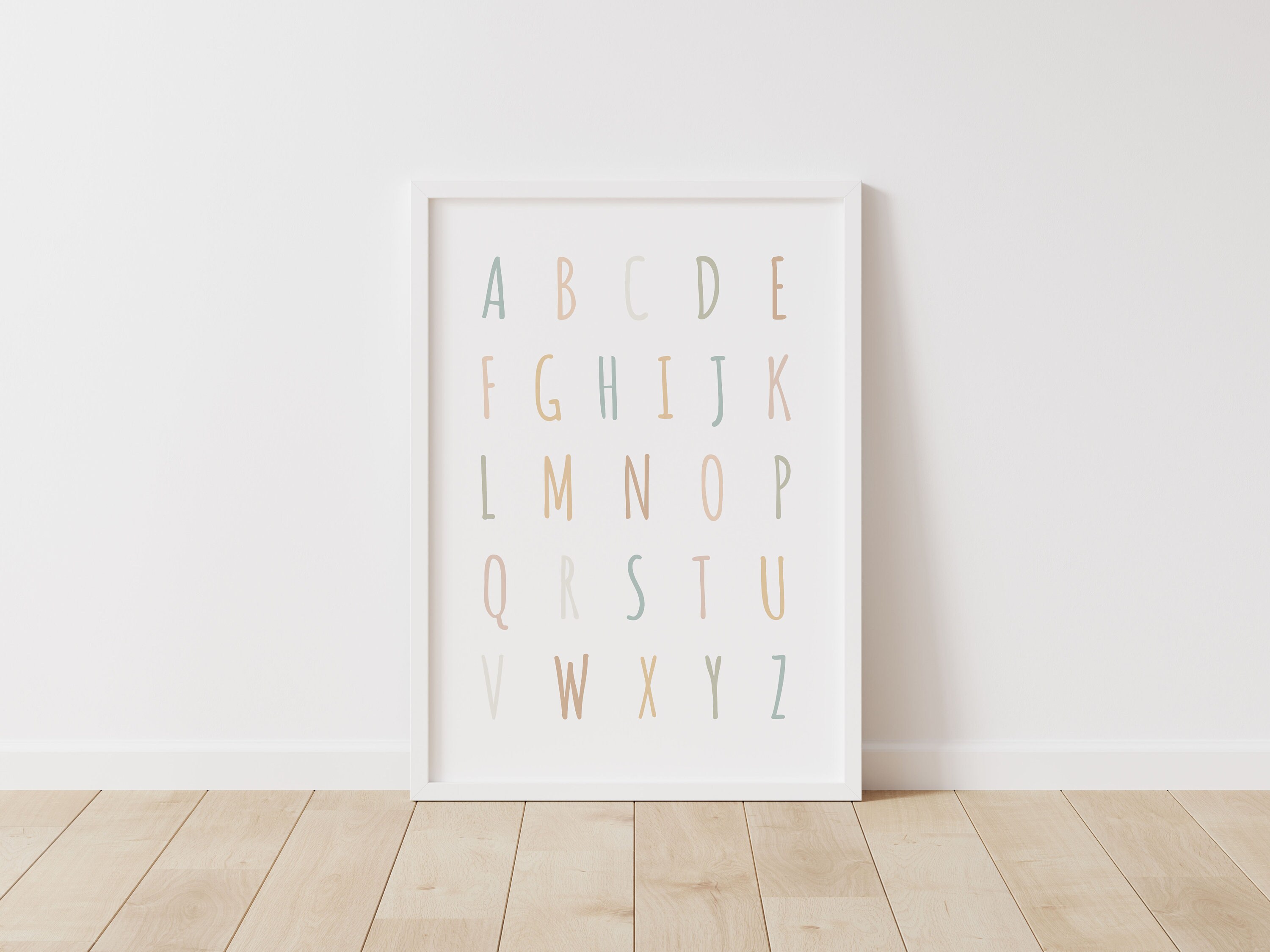 Rainbow Alphabet and Numbers Gender Neutral Baby Prints Set of 3 ...