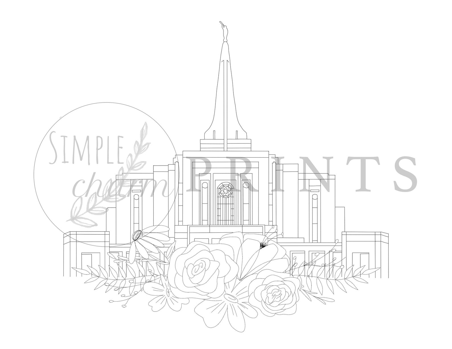 Gilbert & Mesa Temple Coloring Pages | Printable | LDS | General ...