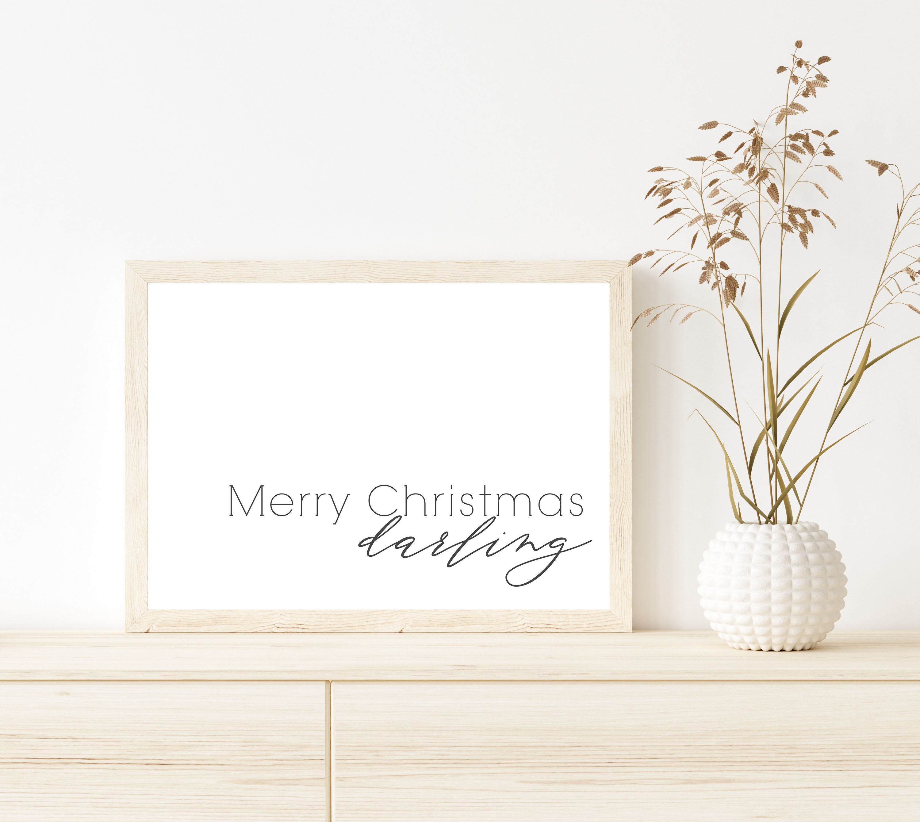 Merry Christmas Darling Sign | Digital Print | Christmas Decor | Home ...