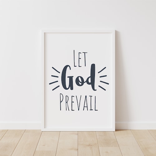 Let God Prevail Sign 2 Colors Digital Print Printable | Etsy