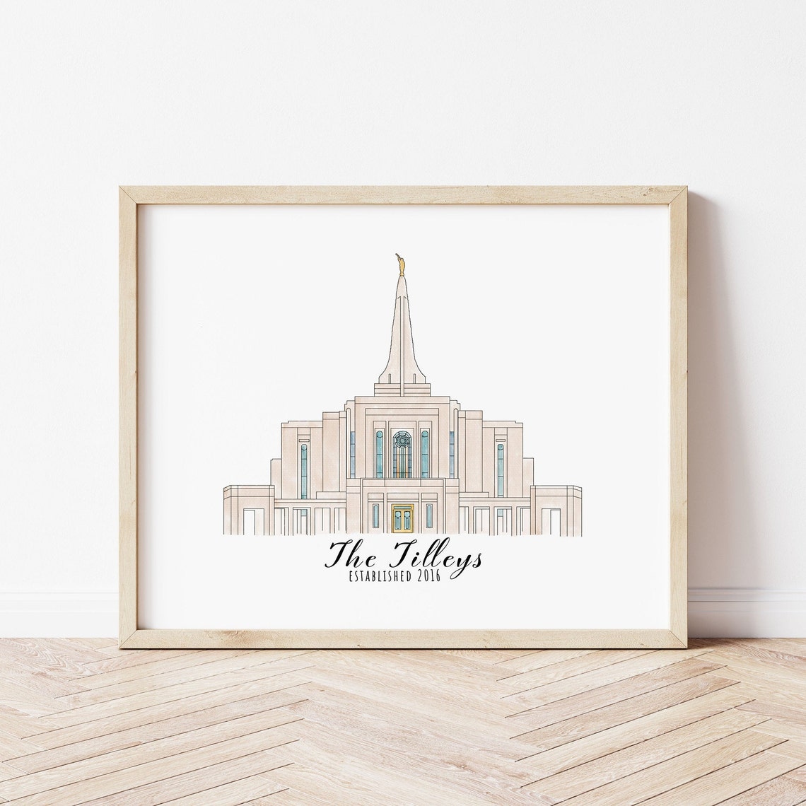 Gilbert Arizona Temple Illustration Digital Print Custom - Etsy