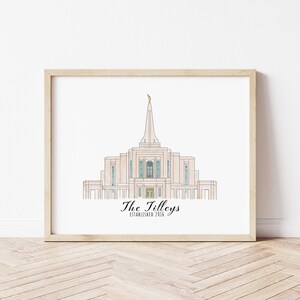 Gilbert Arizona Temple Illustration Digital Print Custom - Etsy