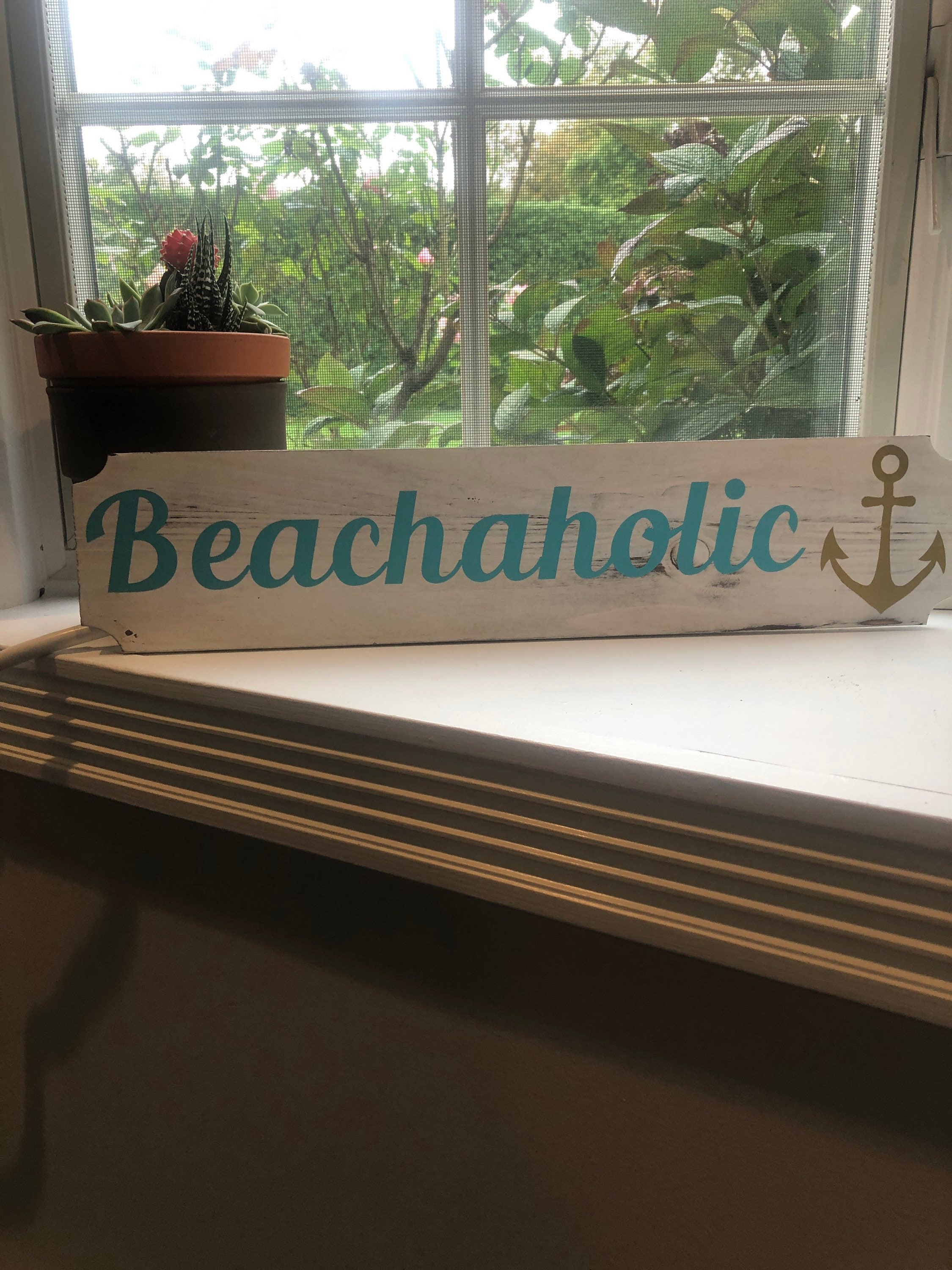 Beachaholic Sign Beach Please Sign Home Wood Sign nautical - Etsy