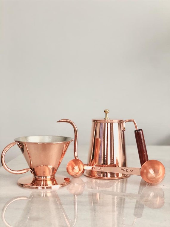 V60 Copper Coffee Set Handmade Coffee Set | Etsy
