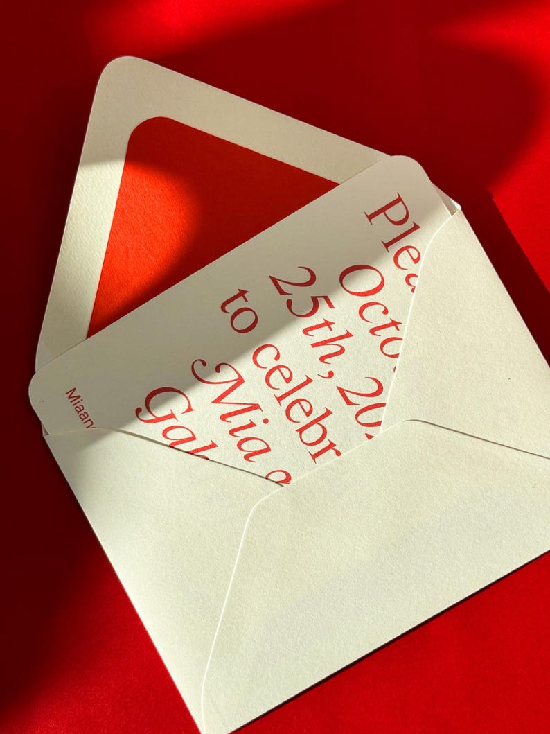 Modern Save the Dates With Lined Envelopes - Etsy