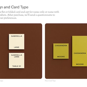 Printed Square Place Cards - Etsy