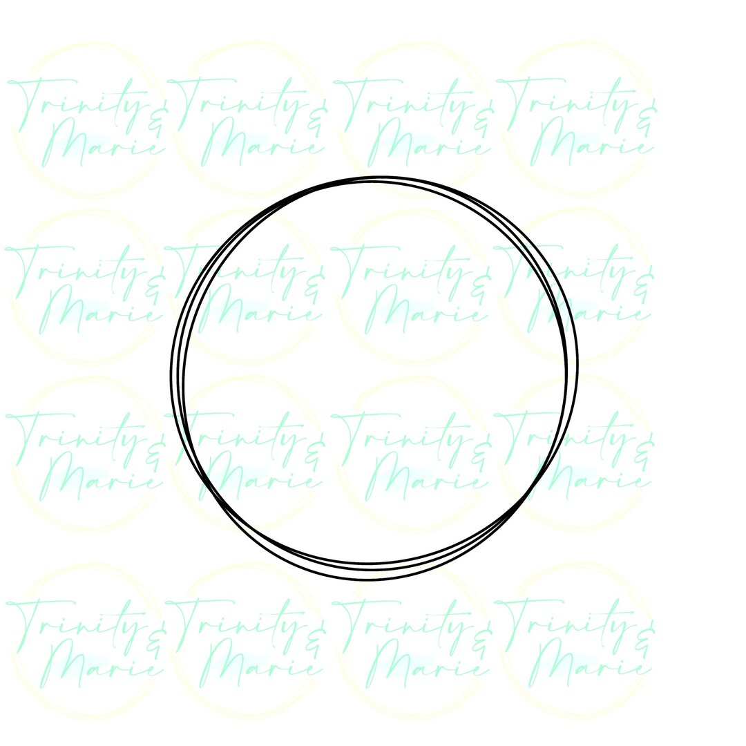 Circle Border Black and White Print or Cut Basic JPEG/SVG/PNG for ...