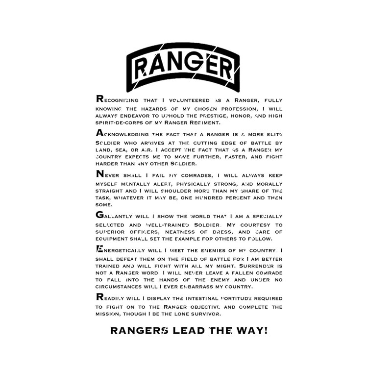 Army Ranger Svg - Etsy