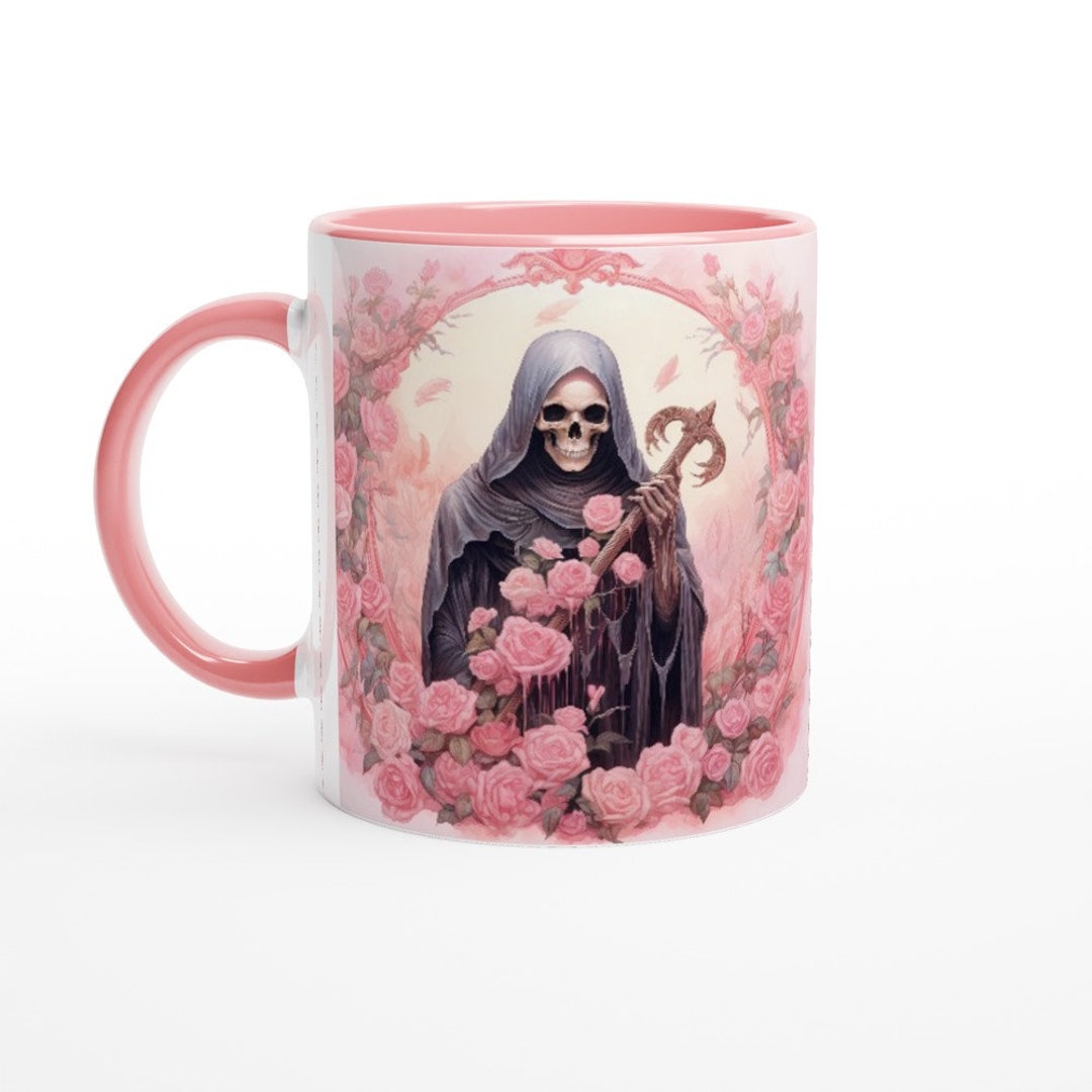 Grim Reaper Mug, Rose and Skull Mug, Gothic Gifts for Her, Chritmas ...