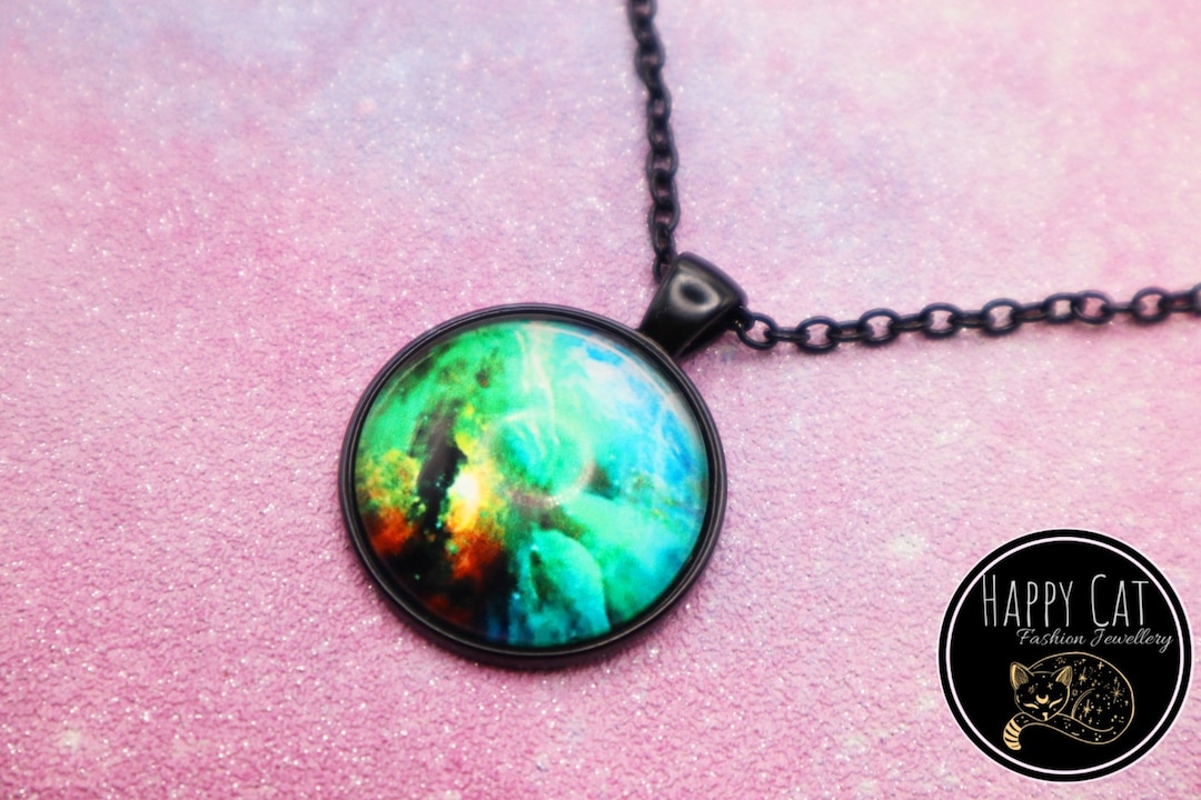 Galaxy Necklace, Beautiful Nebula Jewellery, Space Gifts, Letterbox ...