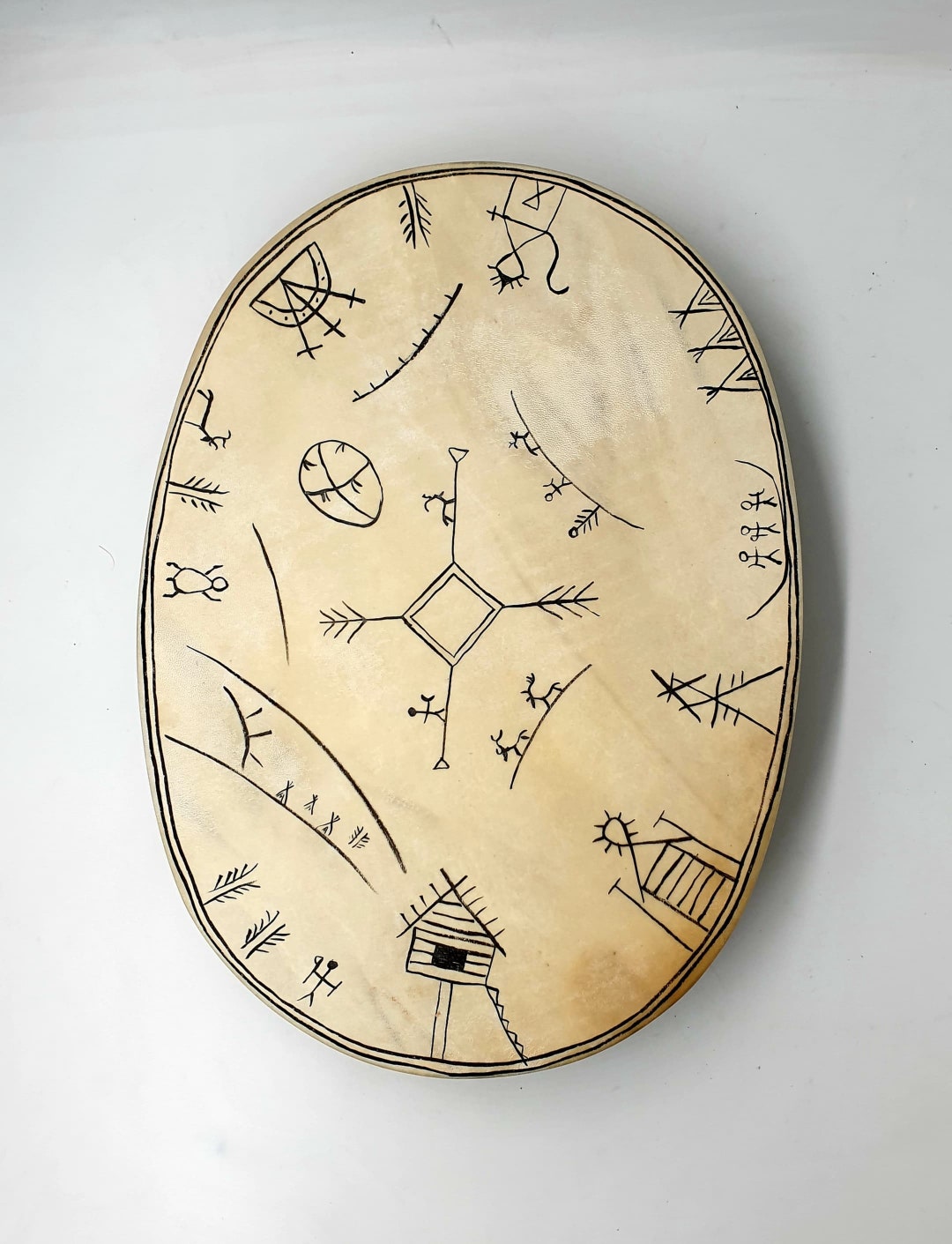 Shamanic Sami Drum tree of Life Yggdrasil Oval - Etsy