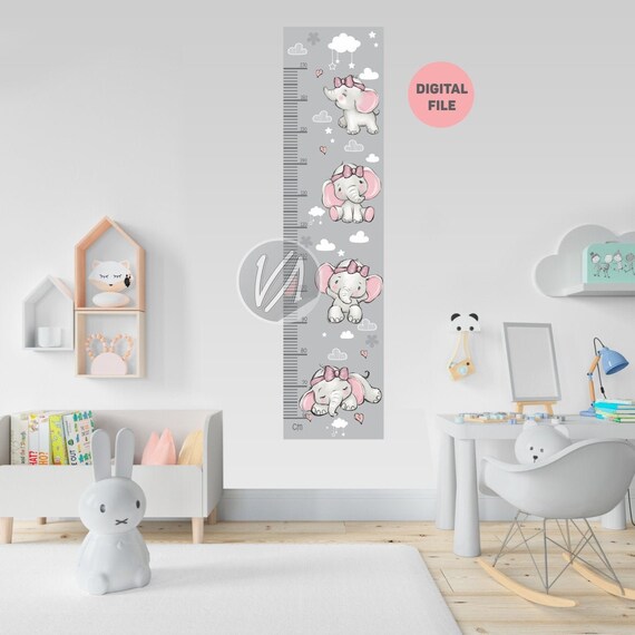 JPG Height Meter File Height Table for Kids Watercolor | Etsy