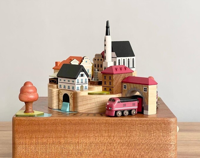 Wooden Autumn Train Music Box - Etsy