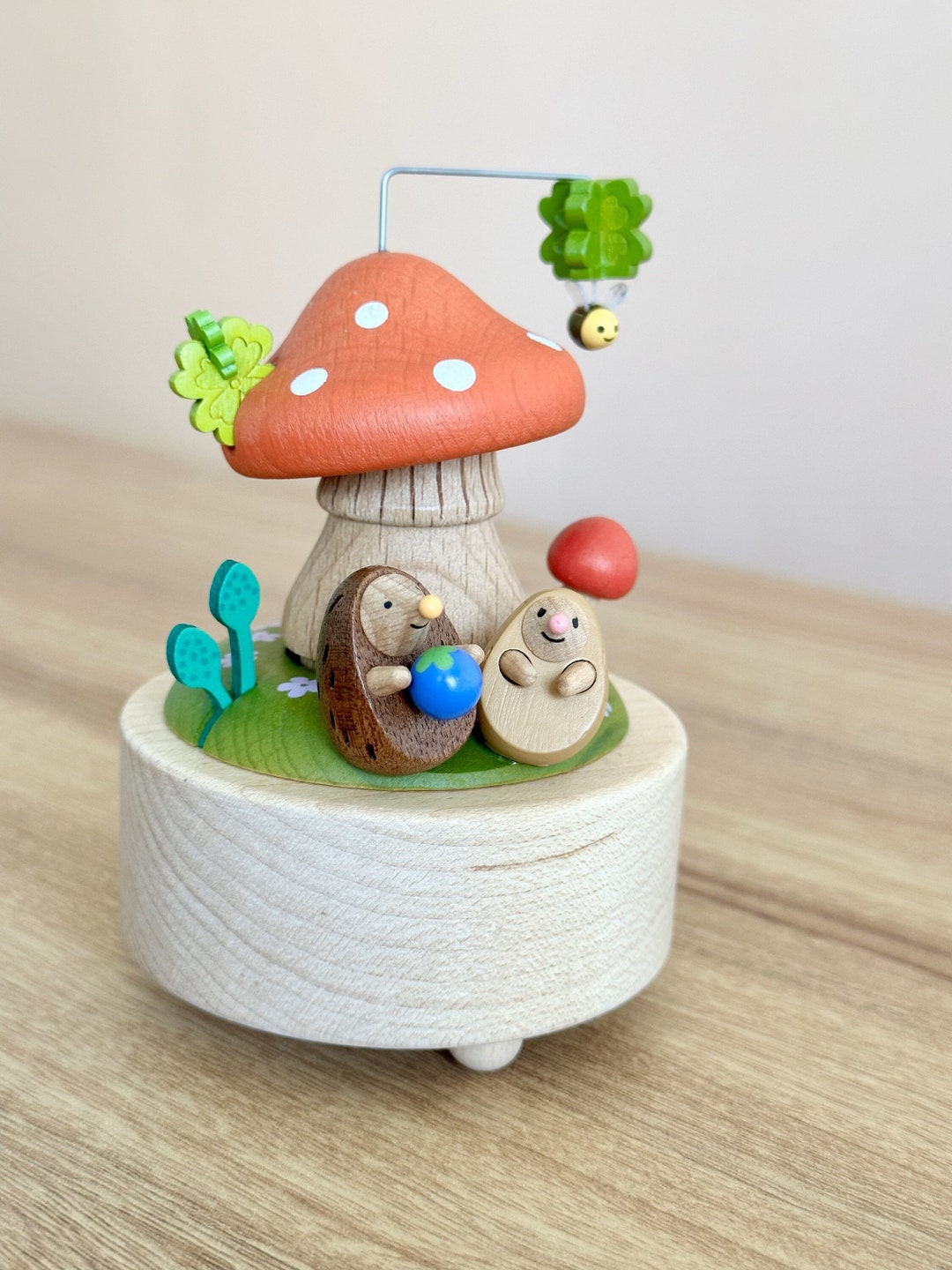 Wooden Hedgehogs Mini Music Box - Etsy