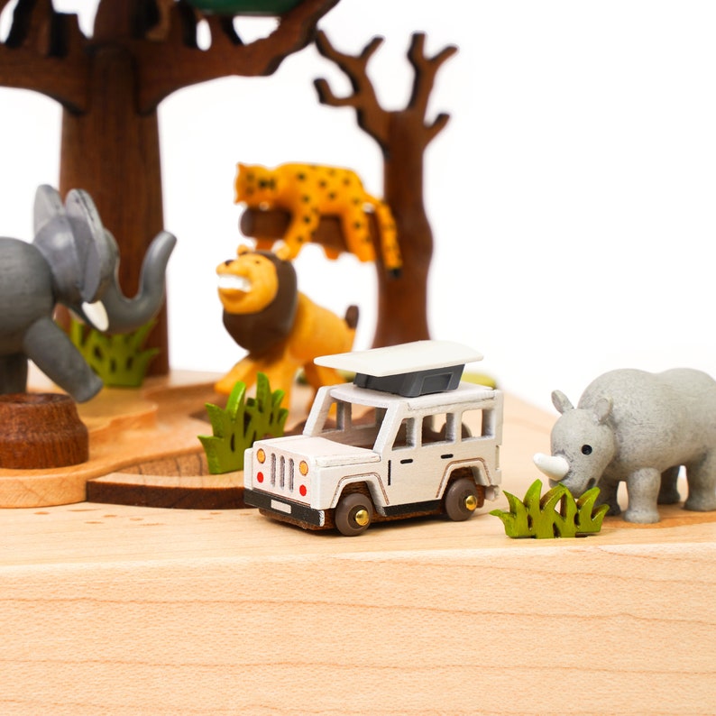 African Safari Wooden Music Box | Etsy