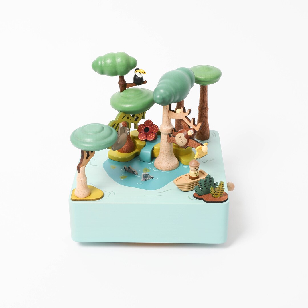 Wooden Rainforest Music Box - Etsy