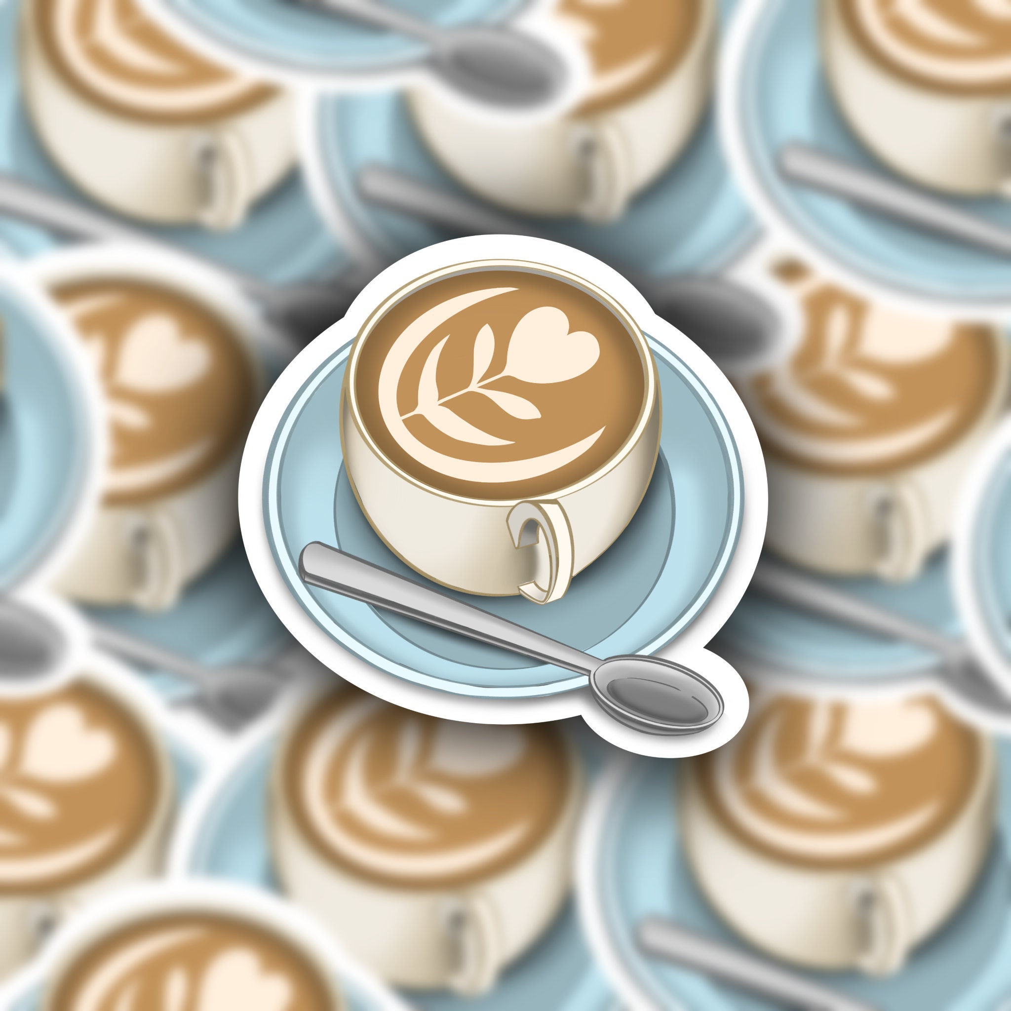 Coffee Cup Sticker Glossy Vinyl | Etsy