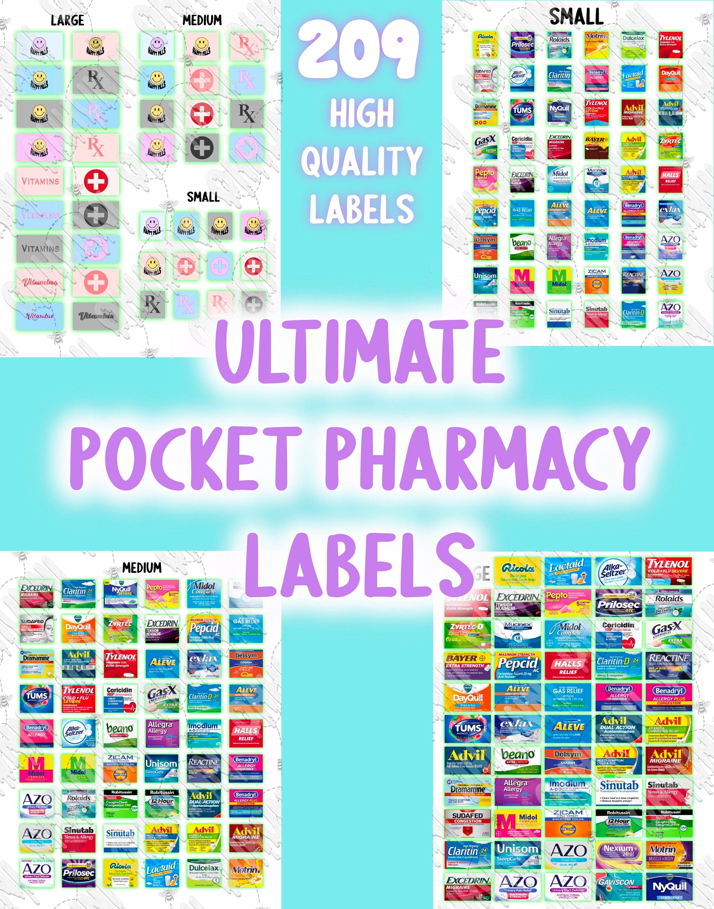 Ultimate Pocket Pharmacy Labels Pack - Etsy