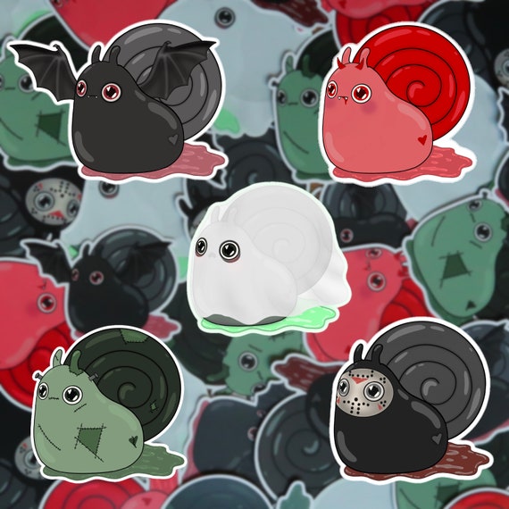 Spooky Snails Sticker Pack | Etsy