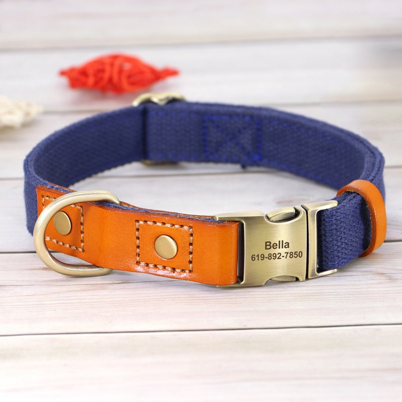 Navy Blue Dog Collar - Etsy