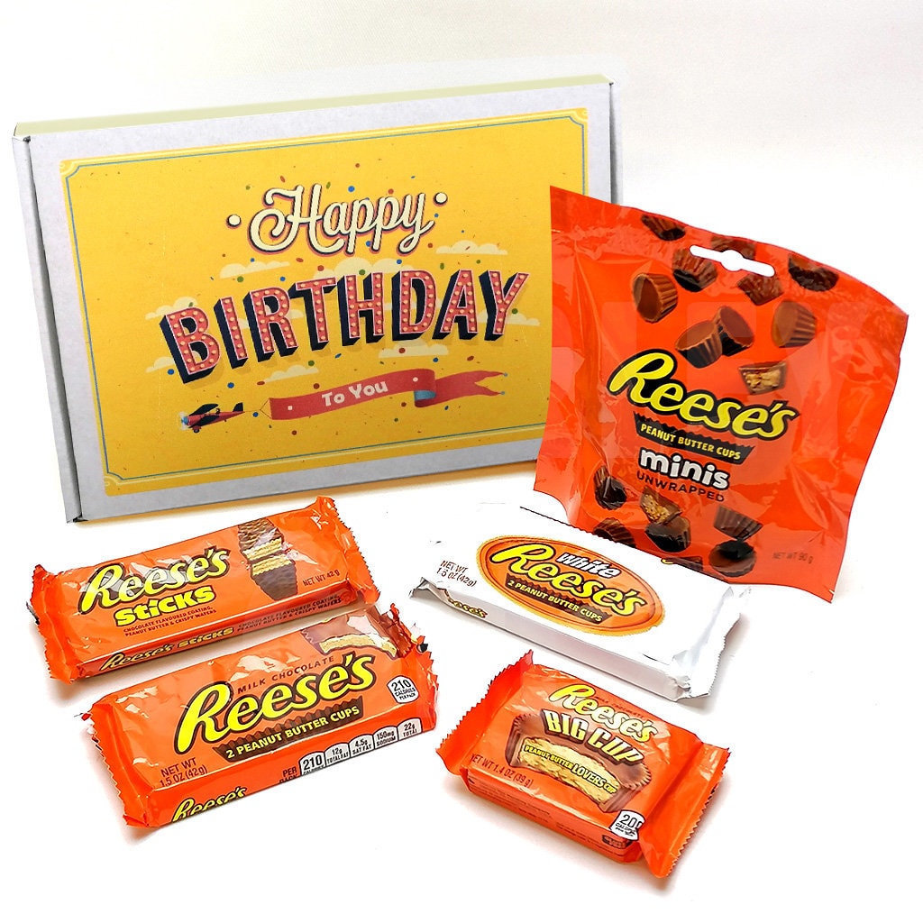 Happy Birthday Reese's Chocolate Selection Gift Box - Etsy UK